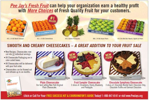 SALES MATERIAL & PROMOTION | Pee Jay's Fresh Fruit Fundraiser