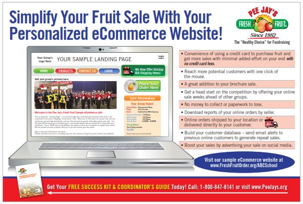 SALES MATERIAL & PROMOTION | Pee Jay's Fresh Fruit Fundraiser