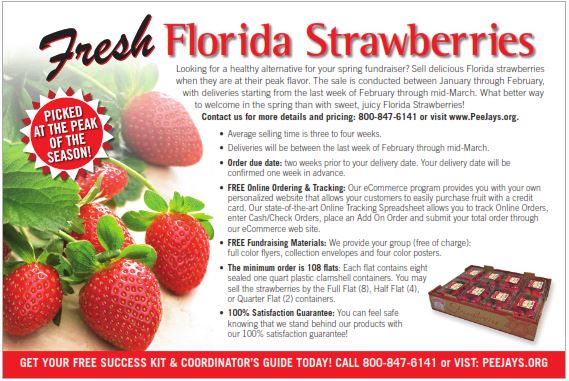 SALES MATERIAL & PROMOTION | Pee Jay's Fresh Fruit Fundraiser